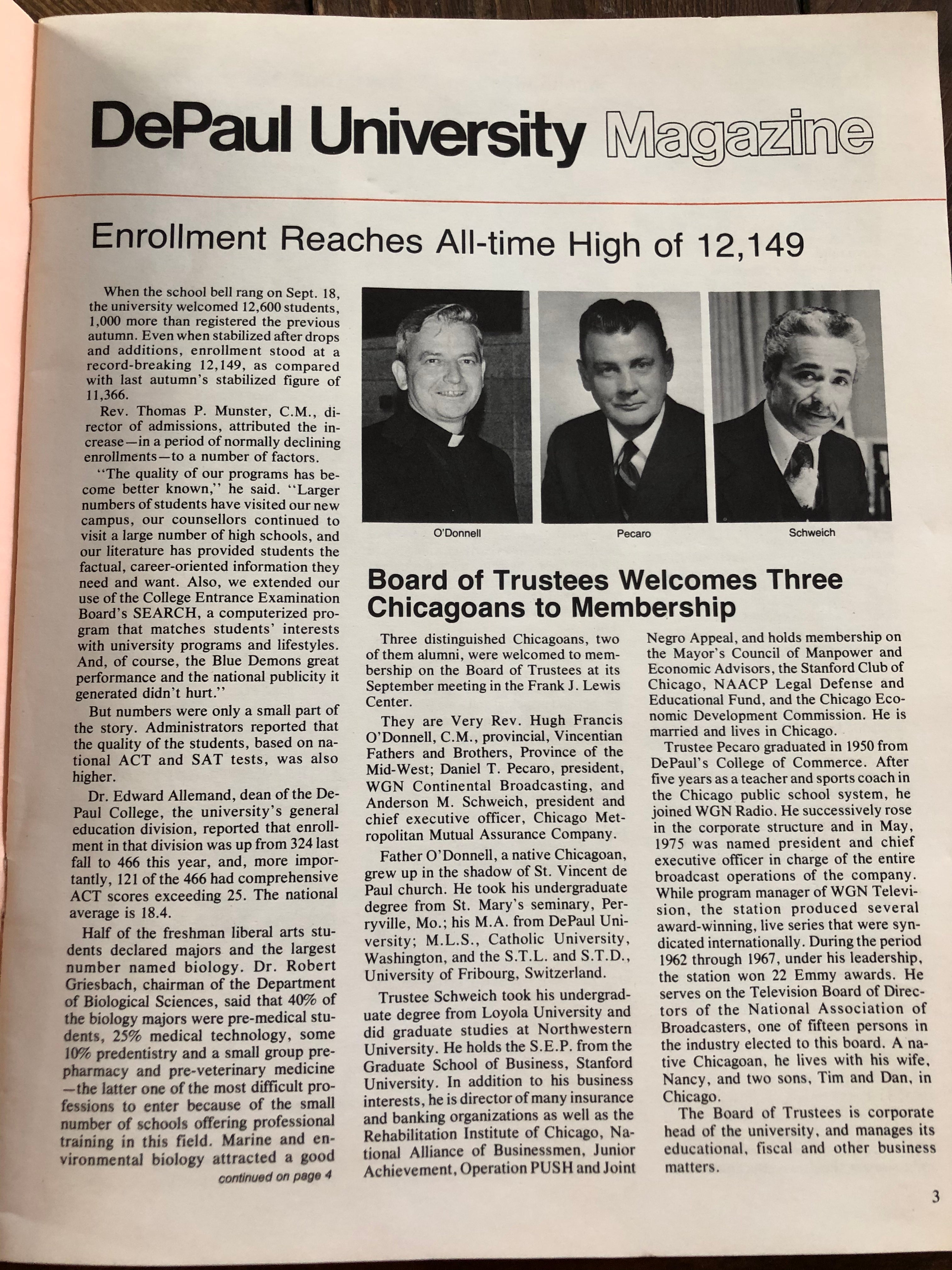 DePaul Magazine - Fall, 1978