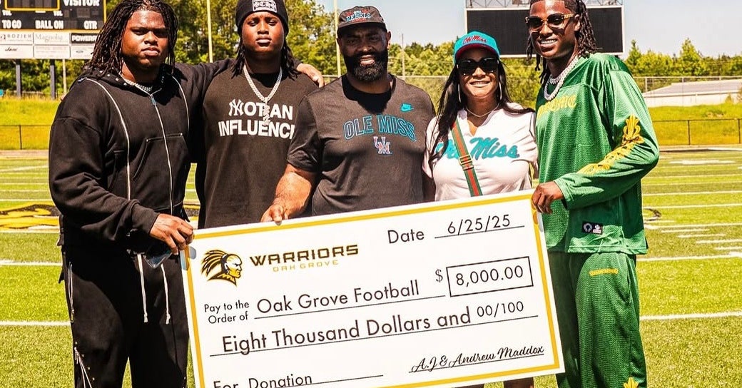 Ole Miss’ AJ and Andrew Maddox give back to Oak Grove