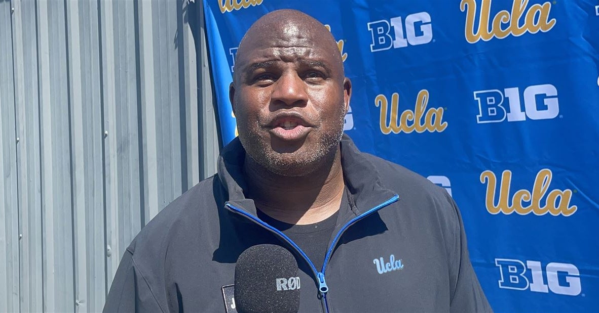UCLA offensive coordinator Eric Bieniemy talks quarterbacks, offensive ...