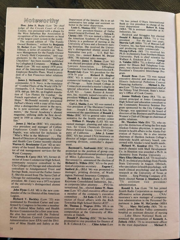 DePaul Magazine - Fall, 1978