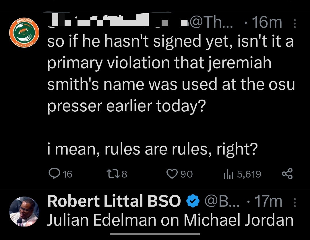 On Jeremiah Smith...