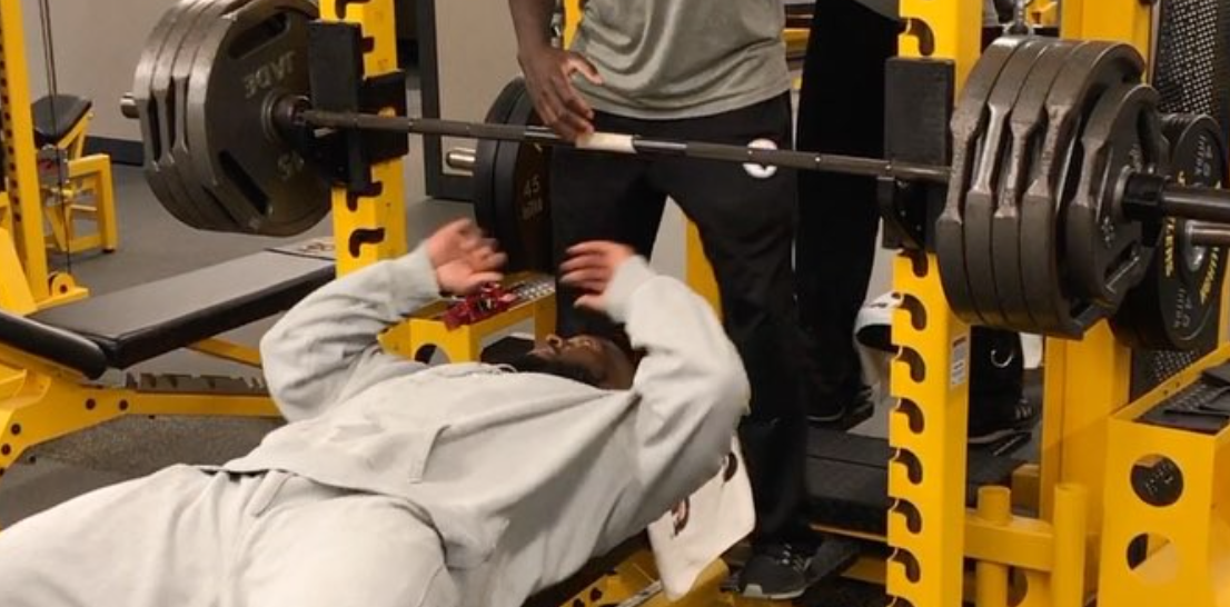 James Harrison hits the weight room after returning from Mexico