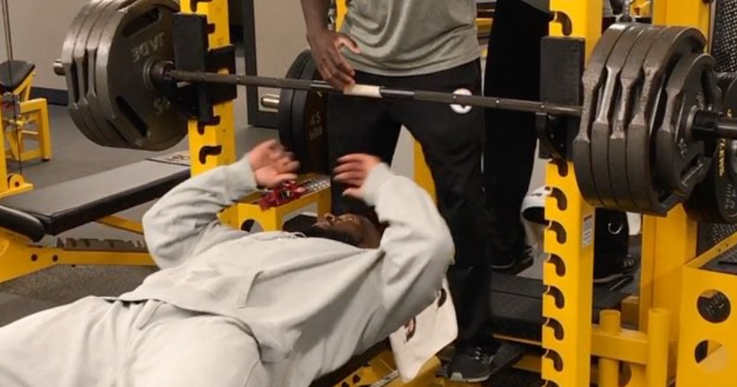 James Harrison hits the weight room after returning from Mexico