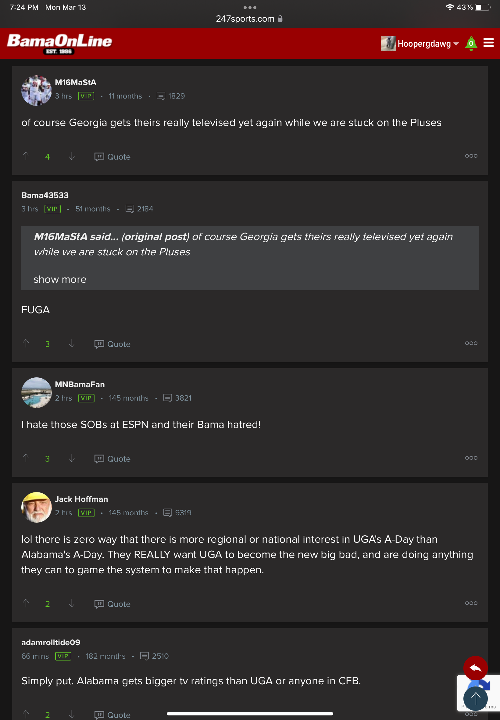 SEC Spring TV schedule plus Bama crying about it