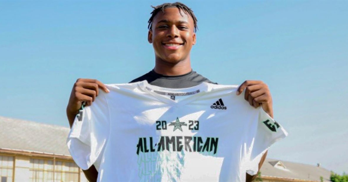Louisville TE commit Jamari Johnson received his All-American Bowl jersey