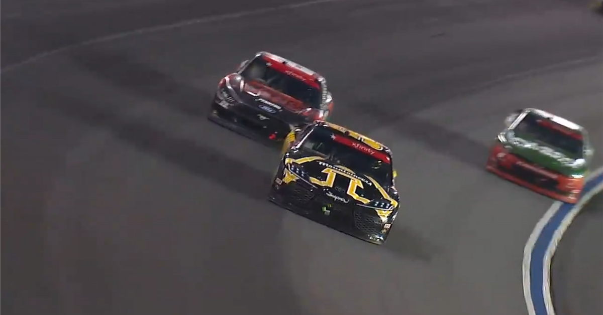 Kyle Busch wins in App State car with last lap pass at Charlotte