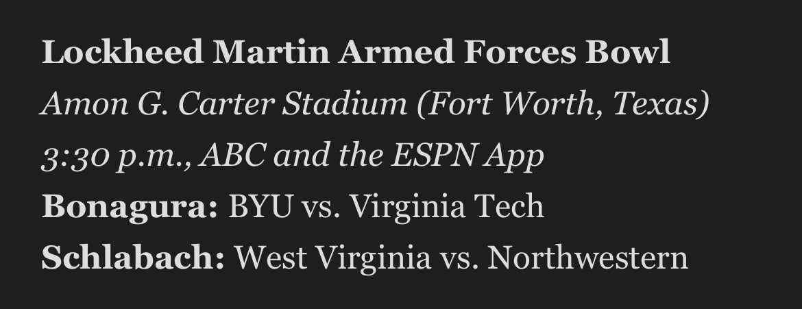 Recent bowl projection