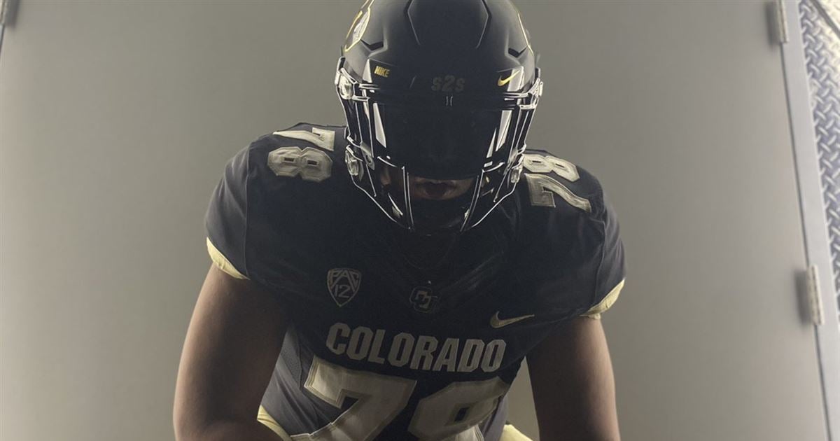 Cherry Creek offensive tackle AJ Burton checks out CU for the first time