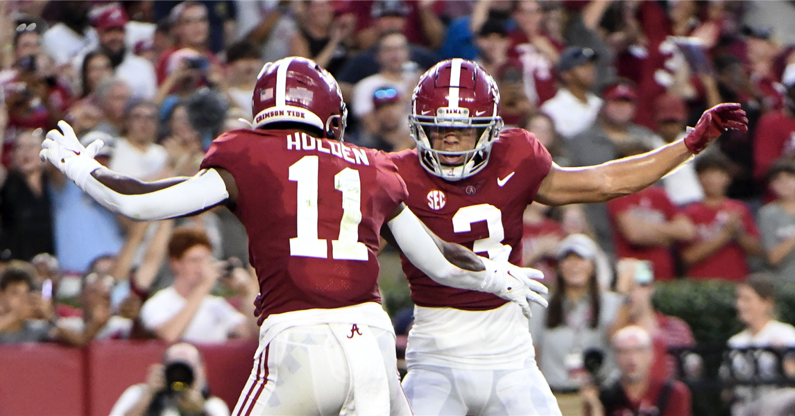 Alabama wide receivers shine in their debuts in starting lineup