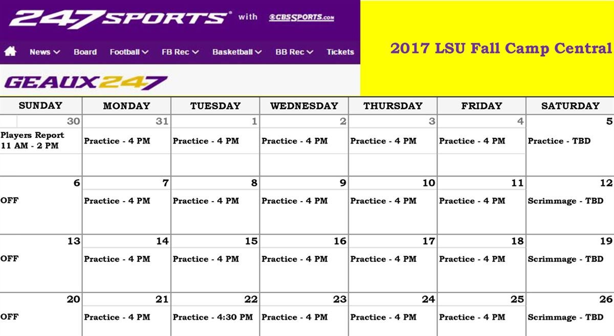 LSU Fall Camp Central