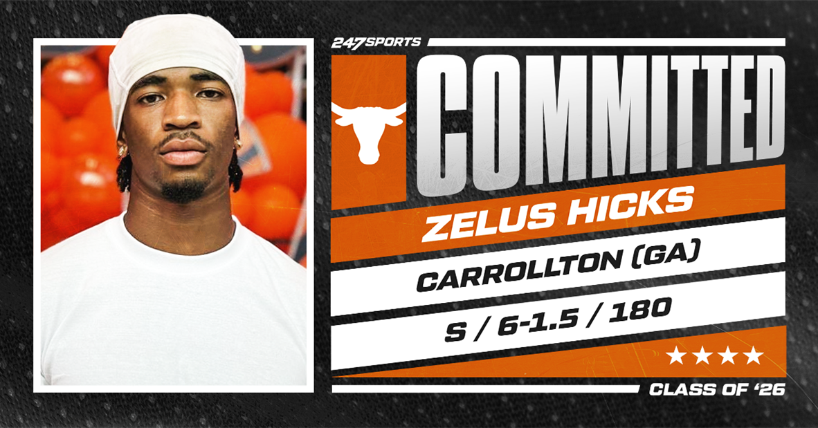 Four-star safety Zelus Hicks commits to Texas