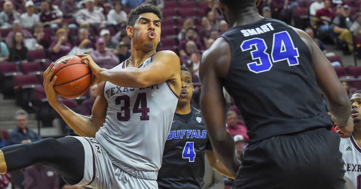A&M basketball overcomes missing players for double-digit win