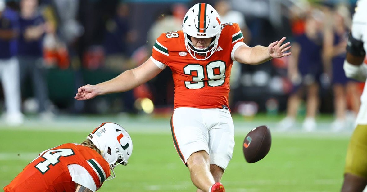 Carter Davis an unlikely hero in No. 10 Miami's win over No. 6 Notre Dame