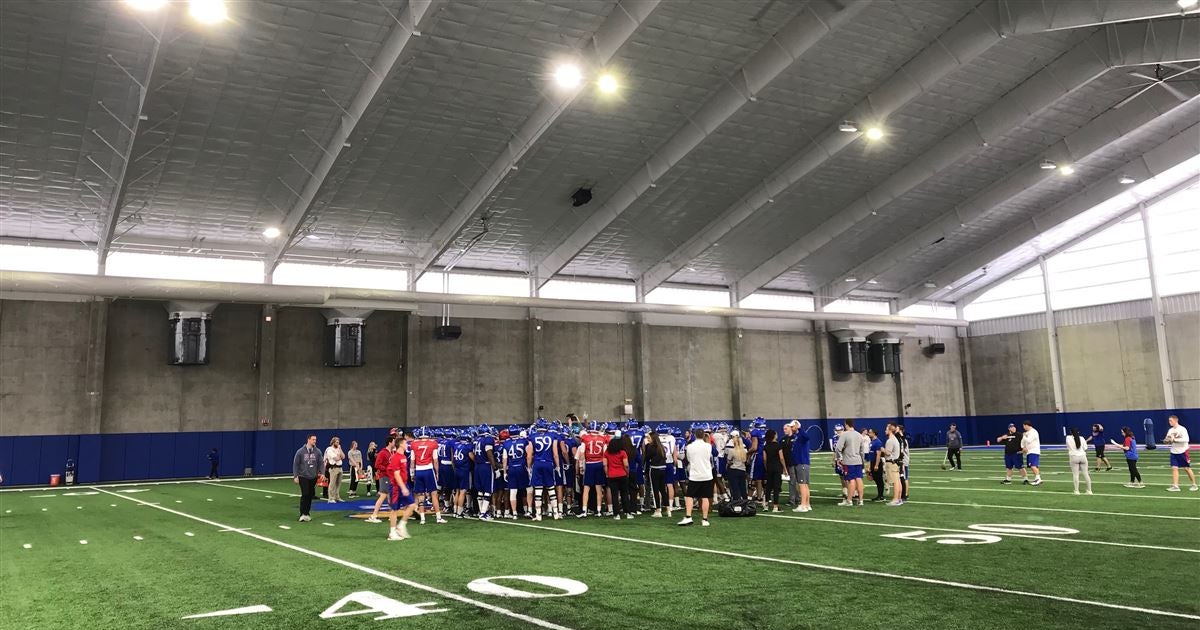 VIDEO: A look at KU football's indoor practice from Thursday