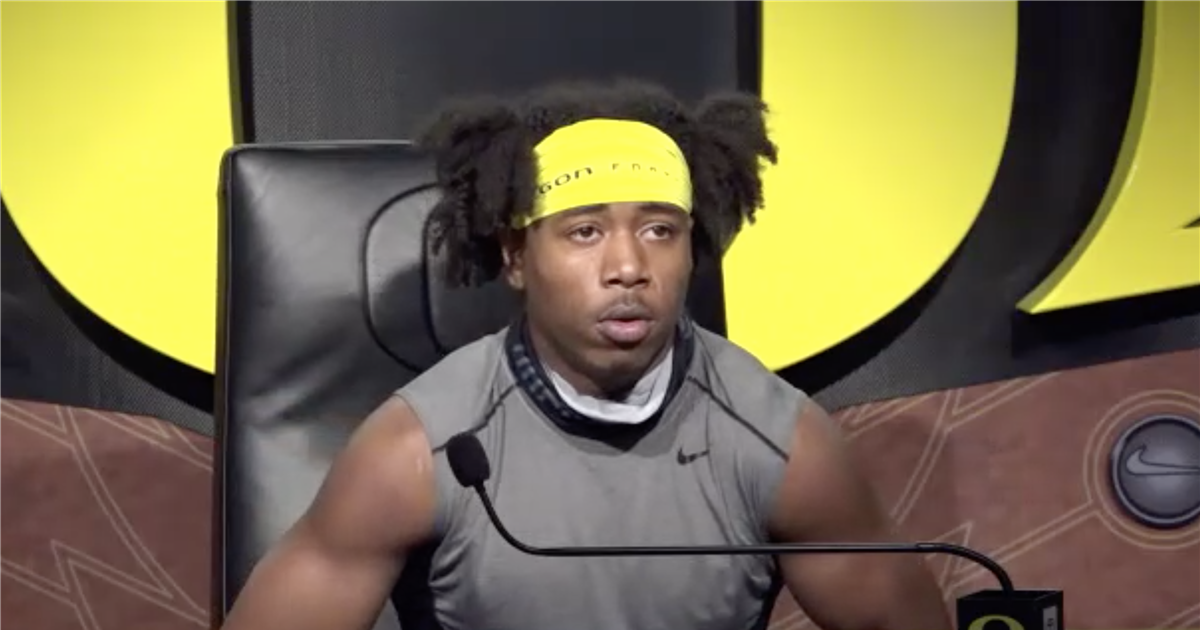 Watch: Oregon WR Jaylon Redd talks after OSU, ahead of Cal