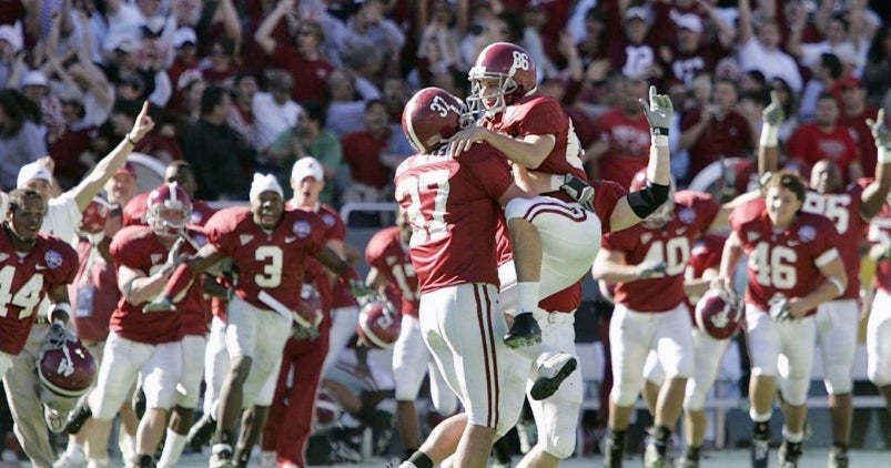 The last time ... Alabama kicked a game-winning field goal