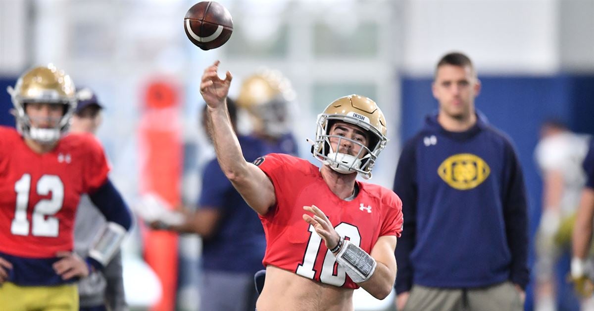 Notre Dame coach Marcus Freeman breaks down Drew Pyne's spring game ...