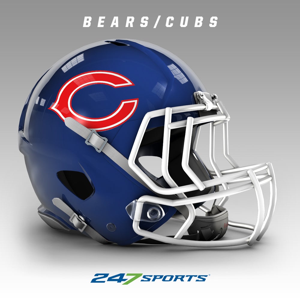 Combining NFL helmets with local NBA, MLB, NHL teams' colors