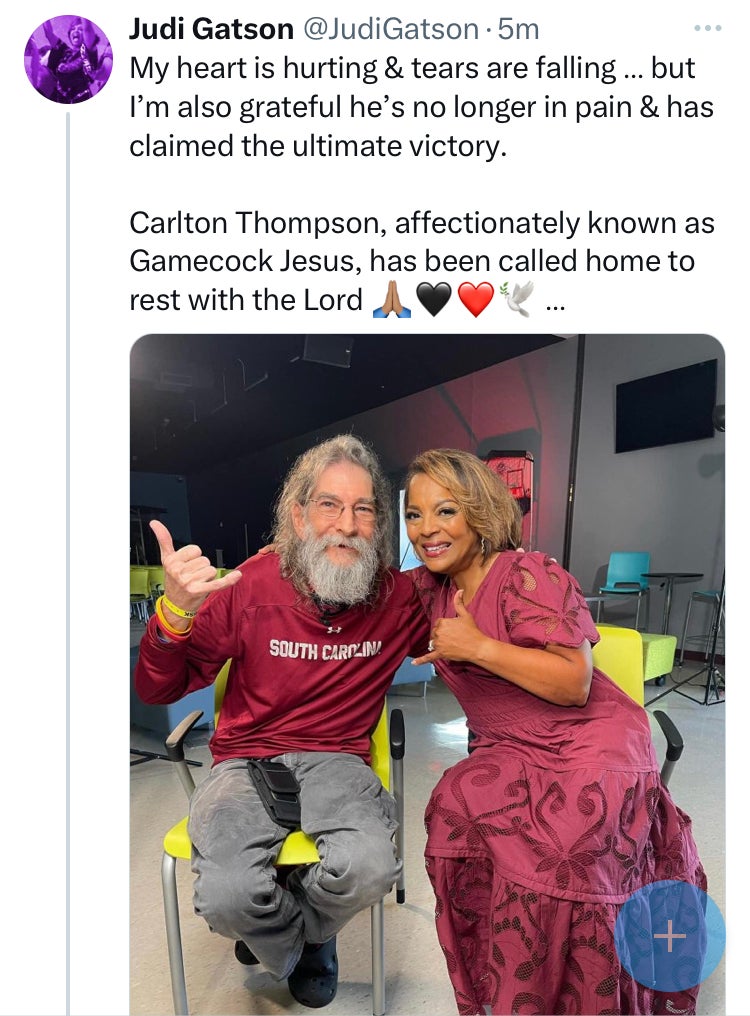 Gamecock Jesus has passed