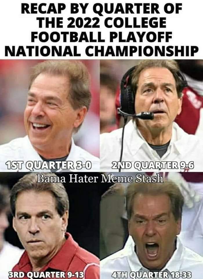 Saban during last year's natty