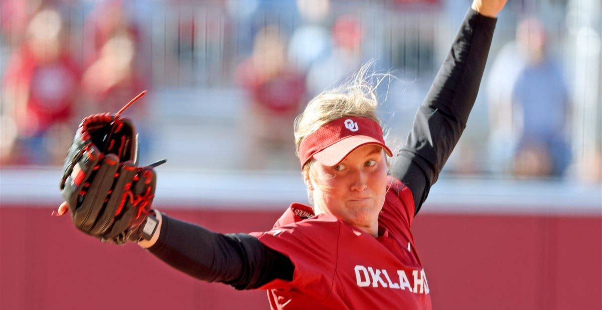 Kelly Maxwell throws near-no hitter as OU takes down Kansas in Game 1