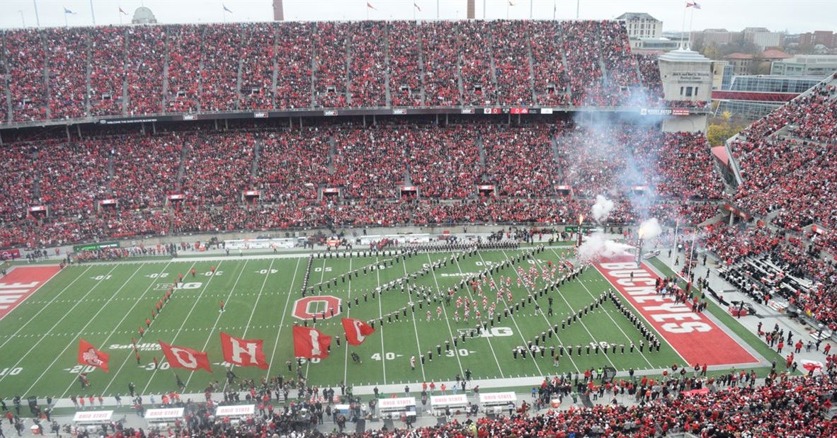 Watch: Ohio State Marching Band pregame show, Script Ohio before ...
