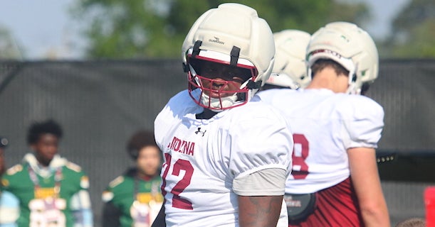 Shed Sarratt moves over to right tackle, holds up well against Texas A&M