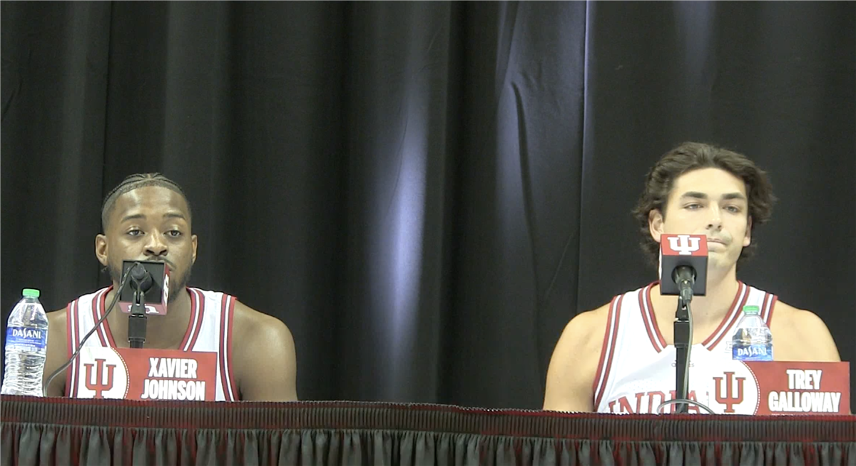 WATCH: Xavier Johnson, Trey Galloway's full press conference at Indiana ...