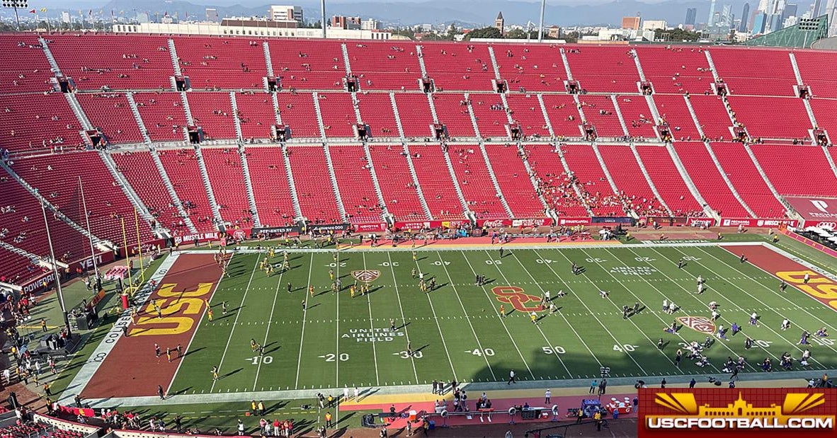 WATCH: USC vs Washington warm-ups in the Coliseum and the USC Trojan ...