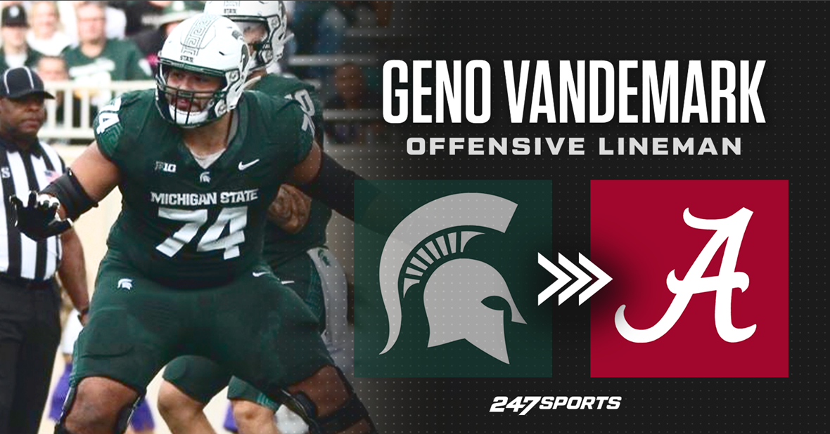 Alabama adds interior OL depth with Michigan State transfer Geno VanDeMark
