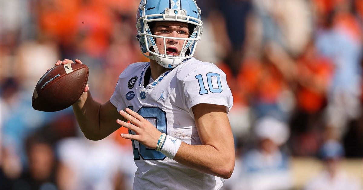 UNC QB Drake Maye Named Shaun Alexander Freshman of the Year