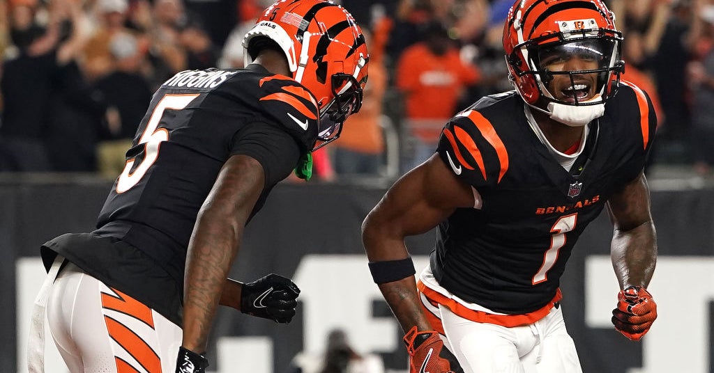 WATCH: Tee Higgins is giddy after Joe Burrow's 41-yard TD bomb to Ja ...