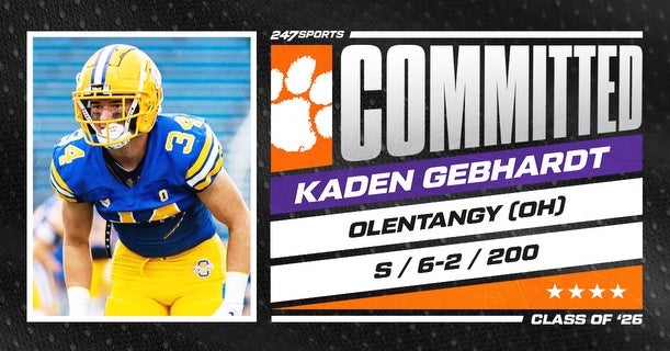 Clemson football lands four-star safety Kaden Gebhardt