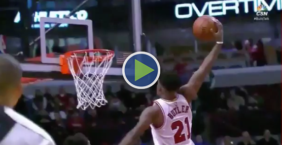 WATCH: Jimmy Butler throws down a monster one-handed slam dunk