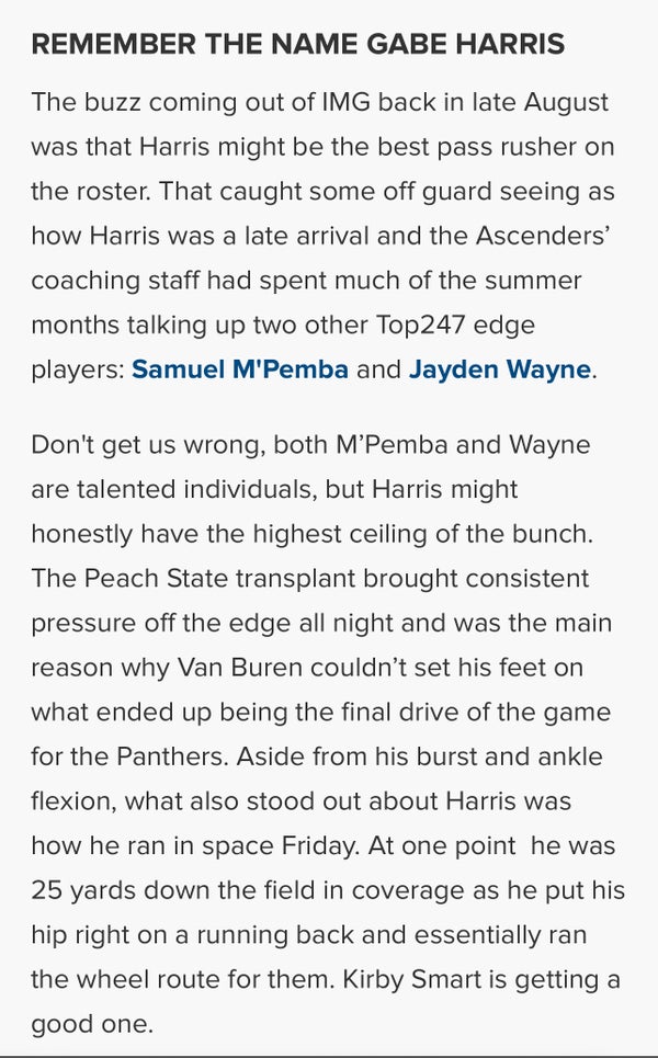 Gabe Harris making some noise