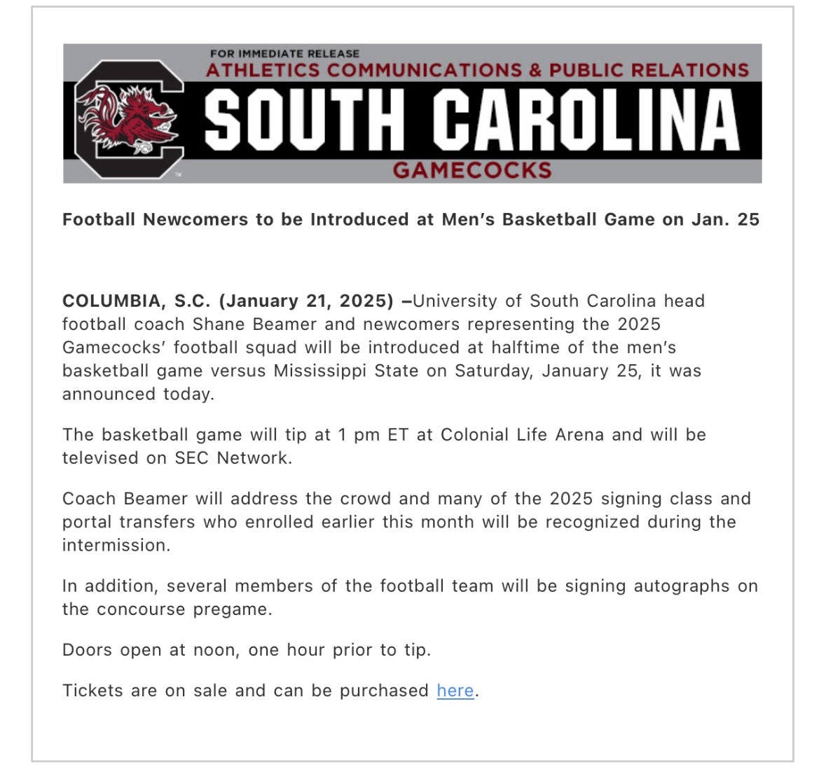 The new football players will be introduced…