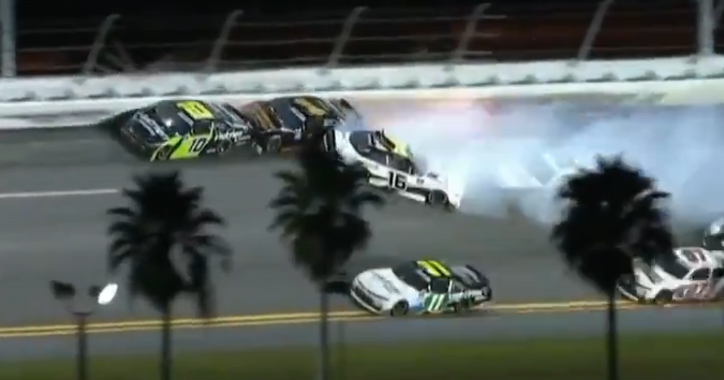 Justin Haley wins after his Kaulig teammates crash on final lap