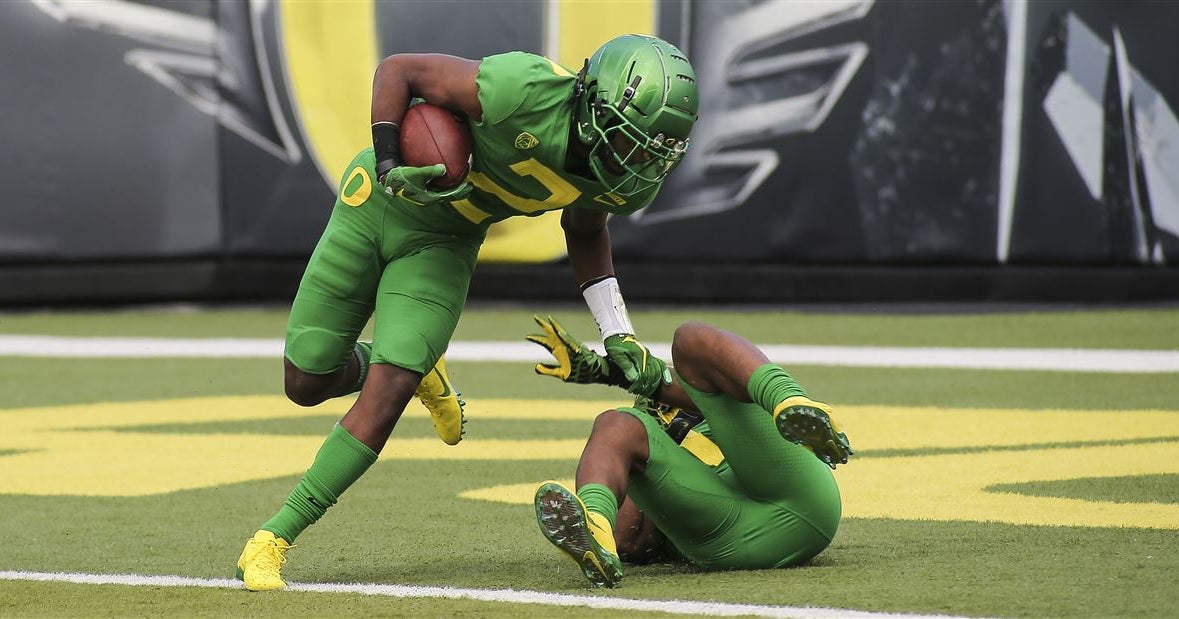 Watch: Oregon's Mykael Wright 100-yard kickoff return