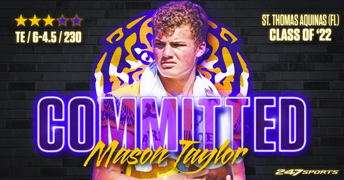TE Mason Taylor, son of Jason Taylor, commits to play for LSU