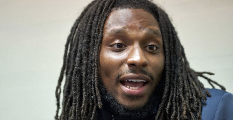 Davon Grayson competes at the NFL Combine