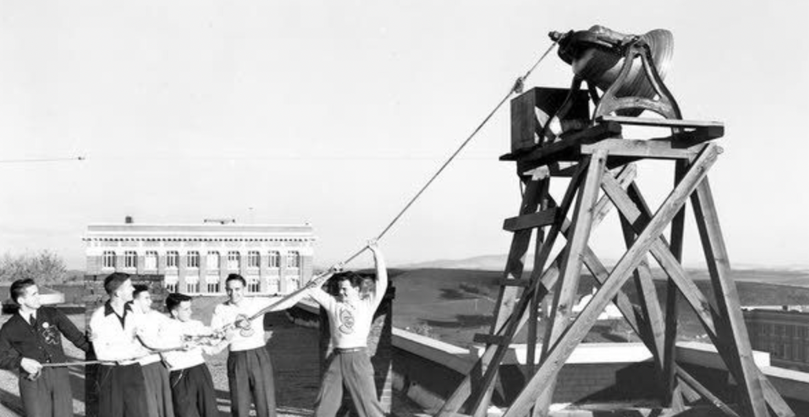 The Victory Bell, WSU's oldest tradition, turns 129 today