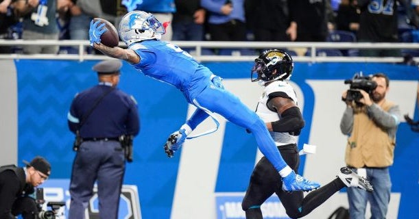 WATCH: Jameson Williams channels Marshawn Lynch on this TD celebration