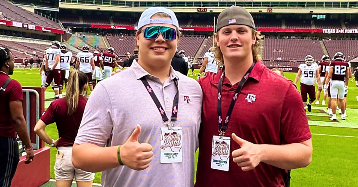 Prosper OL Zaden Krempin recaps spring-game visit to Texas A&M