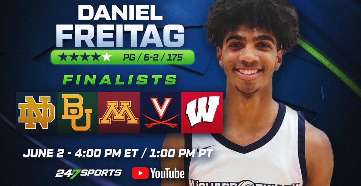 2024 four-star point guard Daniel Freitag down to five and sets ...