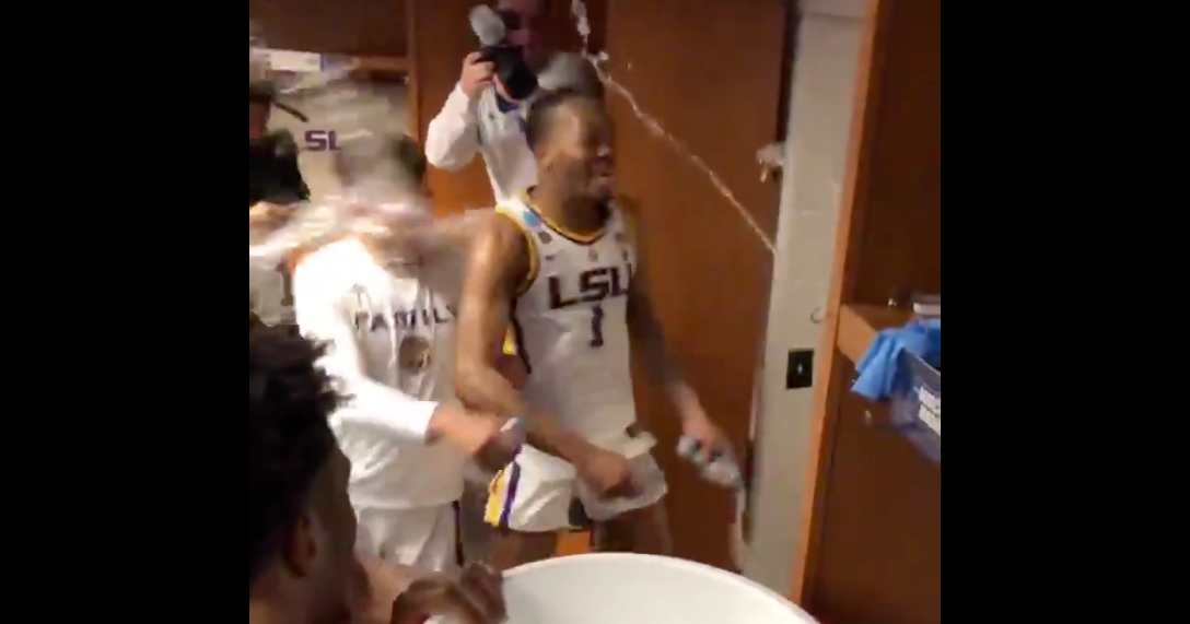 WATCH: LSU's locker room celebration
