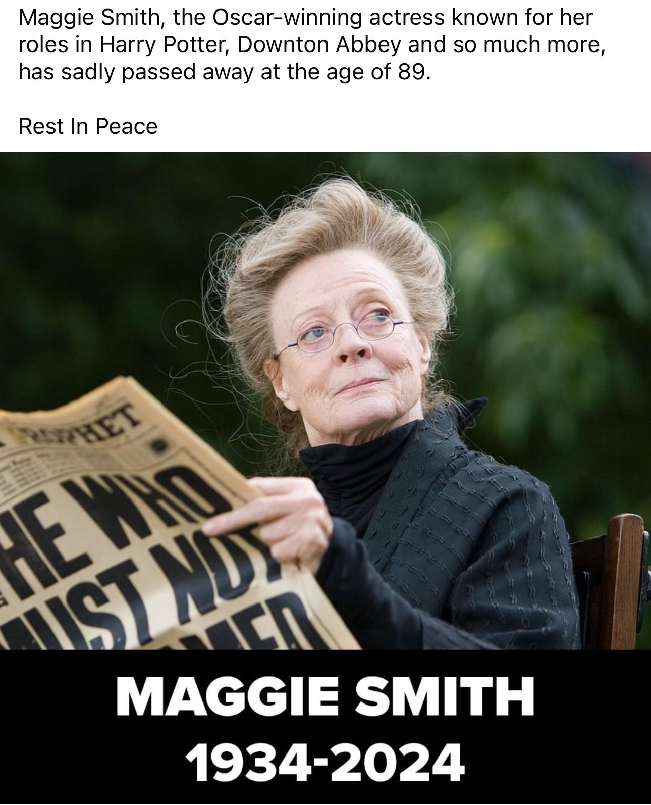 Maggie Smith RIP