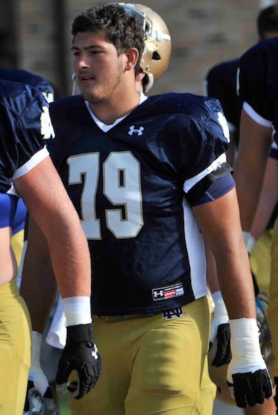 Steve Elmer Tackles New Role On Notre Dame Offensive Line