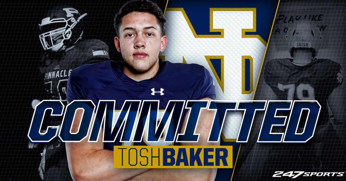 BREAKING: Top offensive tackle Tosh Baker commits to Notre Dame