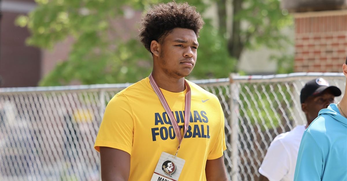 Top 2027 OT Mark Matthews, who stands at 6-foot-6, 270-pounds, makes ...