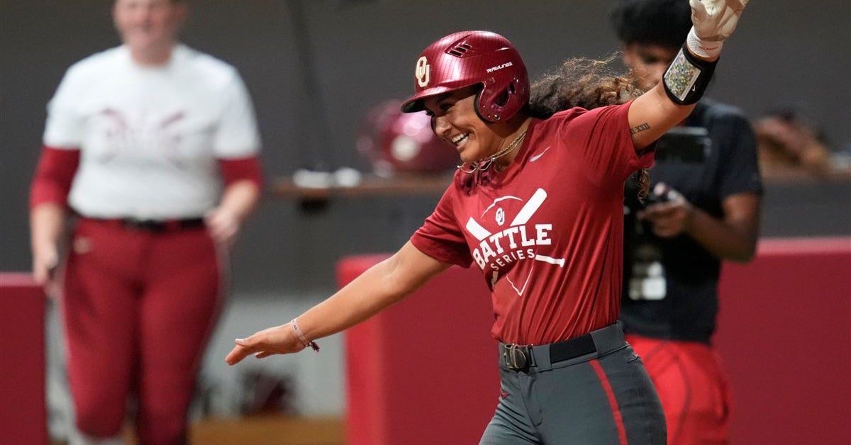 OU softball explodes in the 7th inning as Landry shuts out No. 15 Arkansas